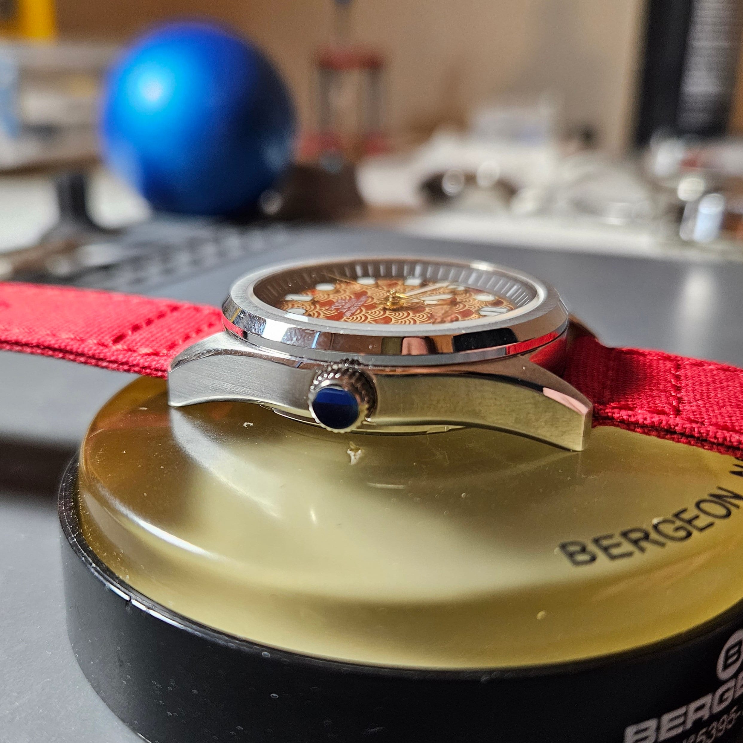 Custom Automatic Watch Mod Red Wave - Etsy