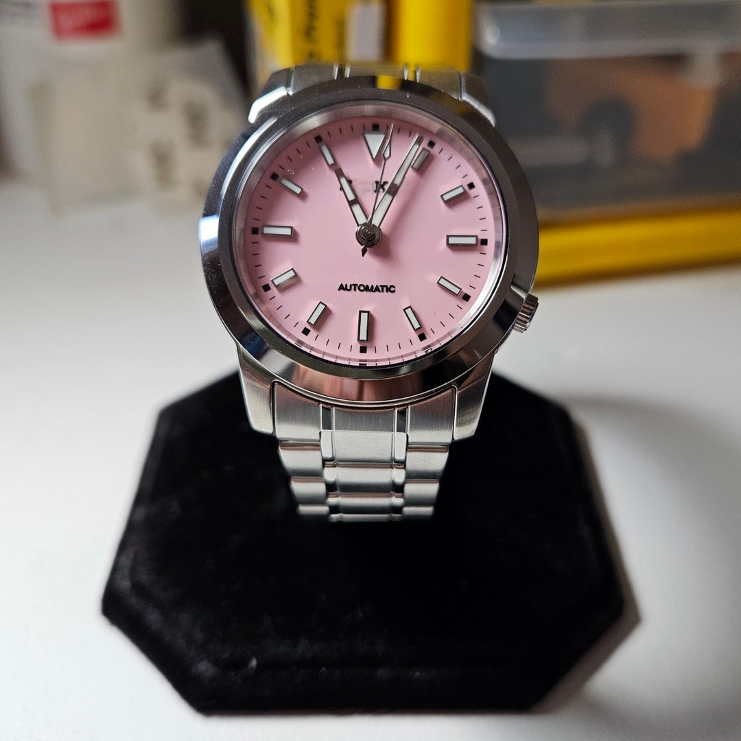 Custom Automatic Watch Mod Color-pop Pink - Etsy