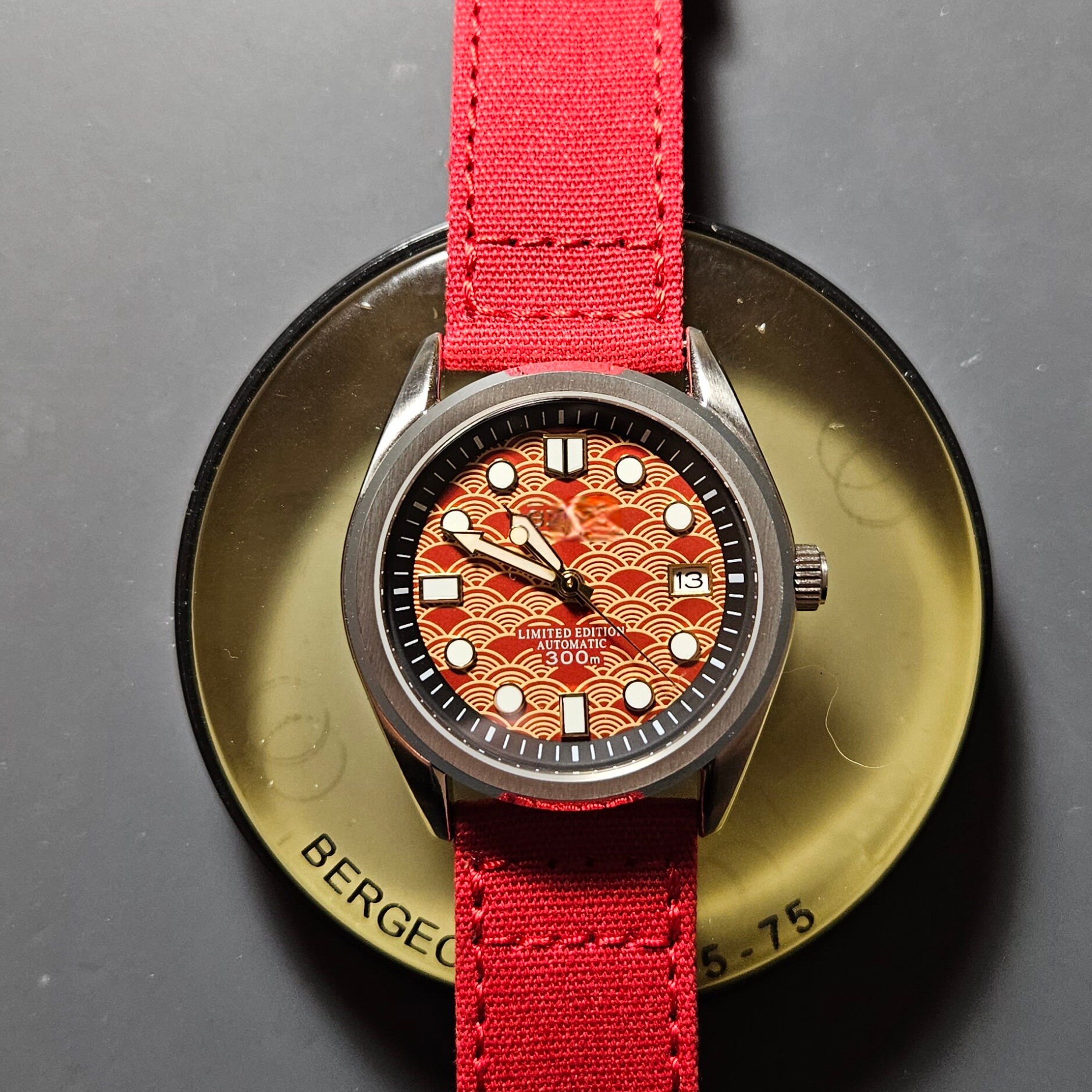 Custom Automatic Watch Mod Red Wave - Etsy
