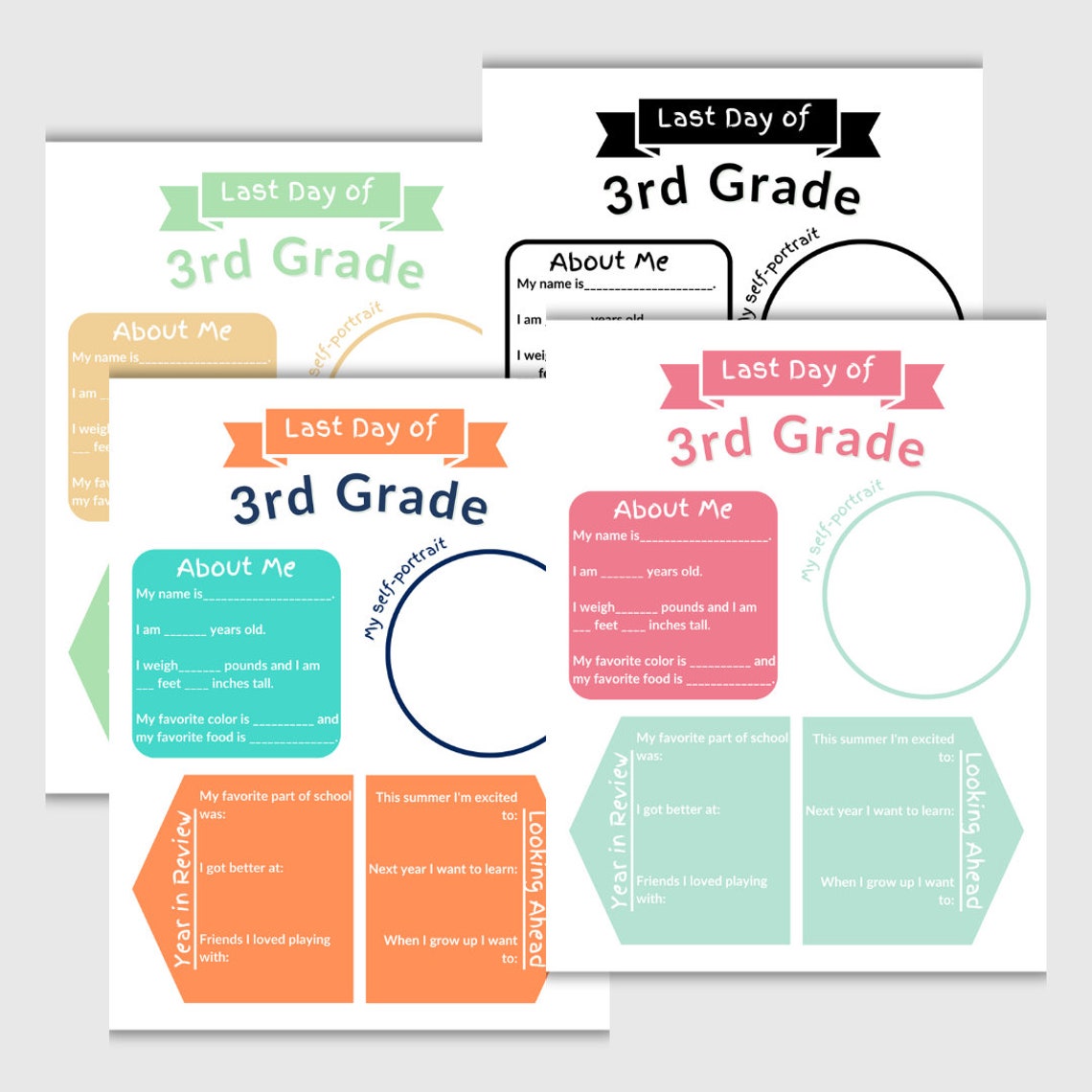 Last Day of School Interview Bundle, Last Day of School Questionnaire ...