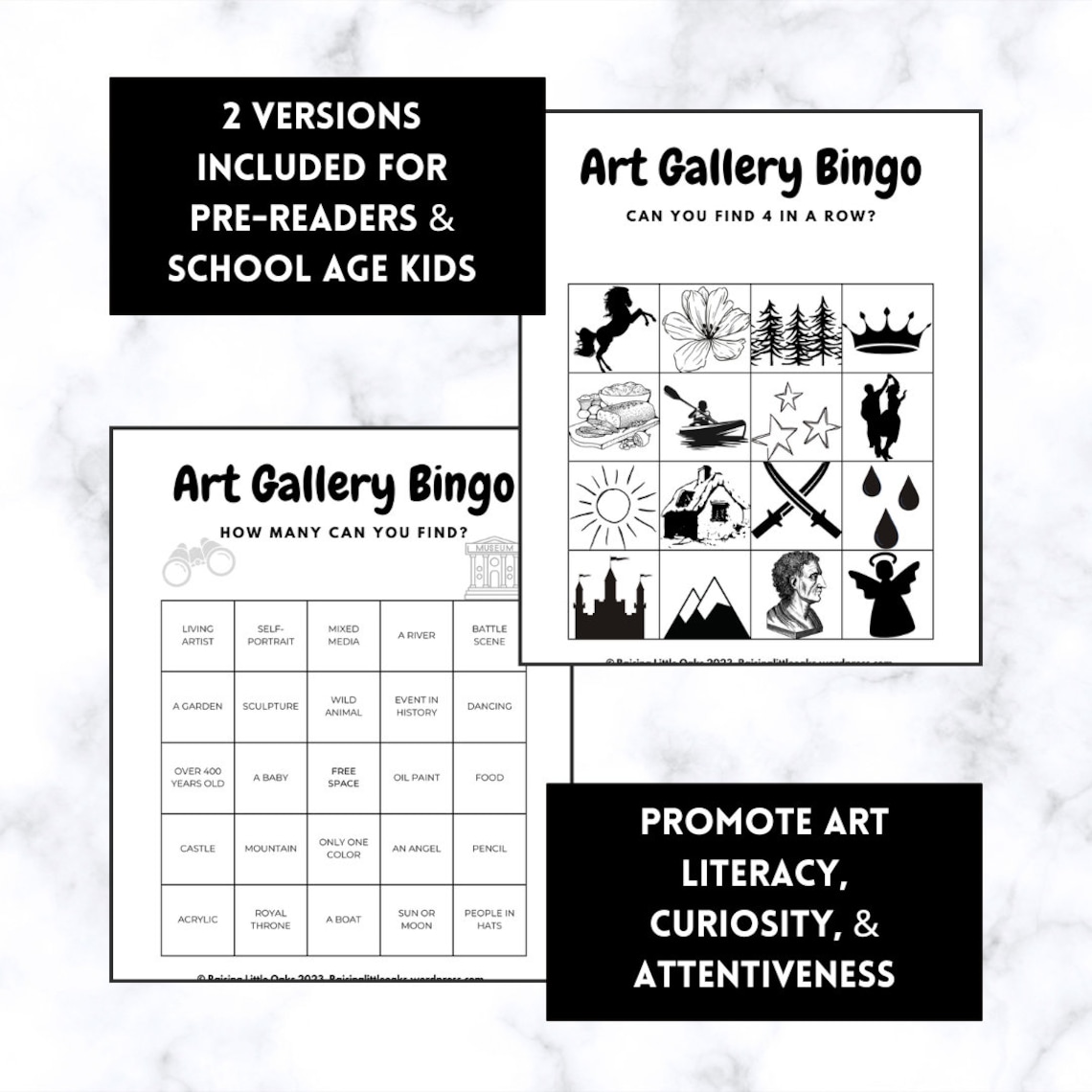 Art Museum Bingo Game, Art Appreciation Printable, Art Appreciation ...