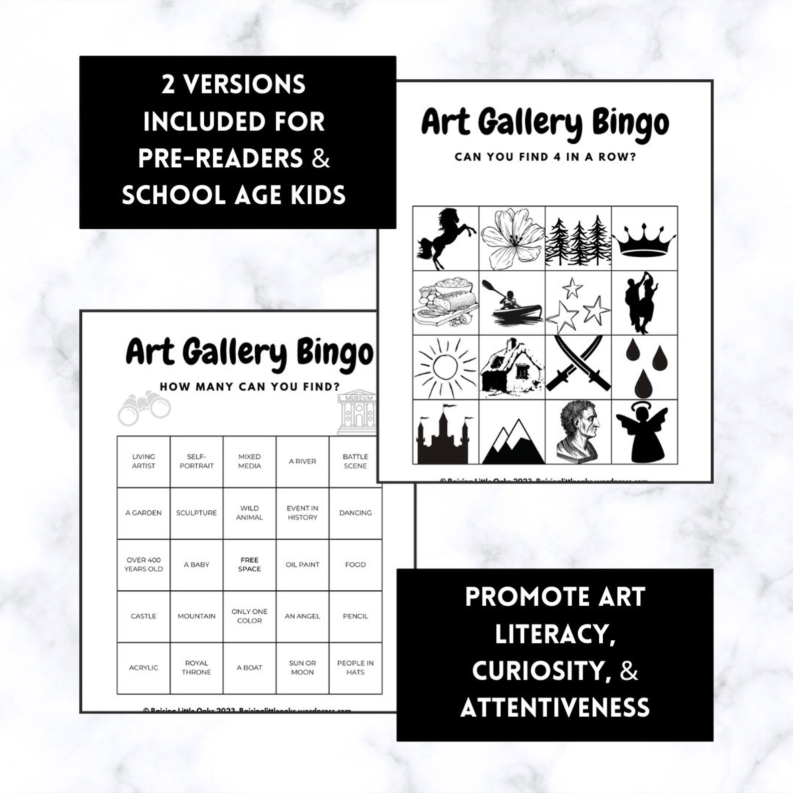 Art Museum Bingo Game, Art Appreciation Printable, Art Appreciation ...