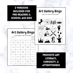 Art Museum Bingo Game, Art Appreciation Printable, Art Appreciation ...