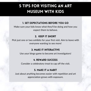 Art Museum Bingo Game, Art Appreciation Printable, Art Appreciation ...