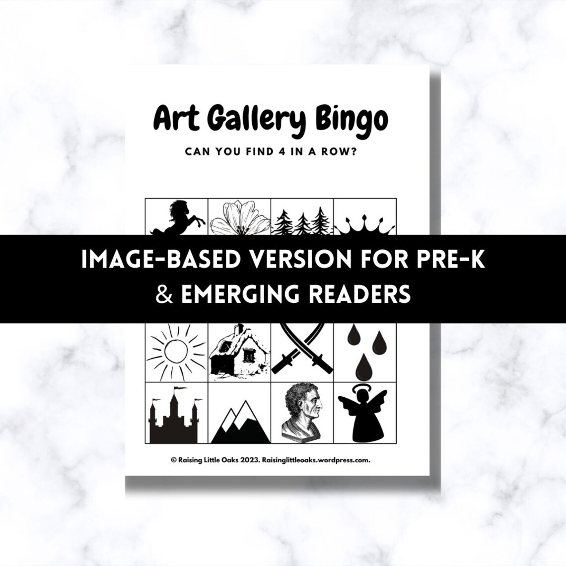 Art Museum Bingo Game, Art Appreciation Printable, Art Appreciation ...