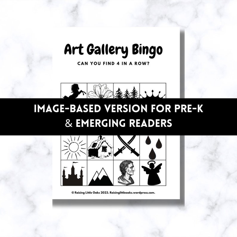 Art Museum Bingo Game, Art Appreciation Printable, Art Appreciation ...