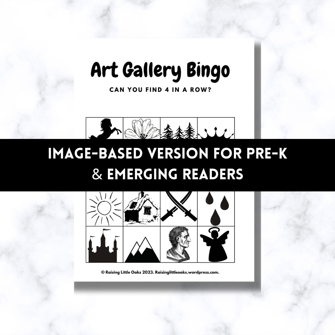 Art Museum Bingo Game, Art Appreciation Printable, Art Appreciation ...
