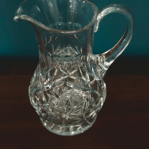 Antique Lead Crystal Pitcher - Etsy