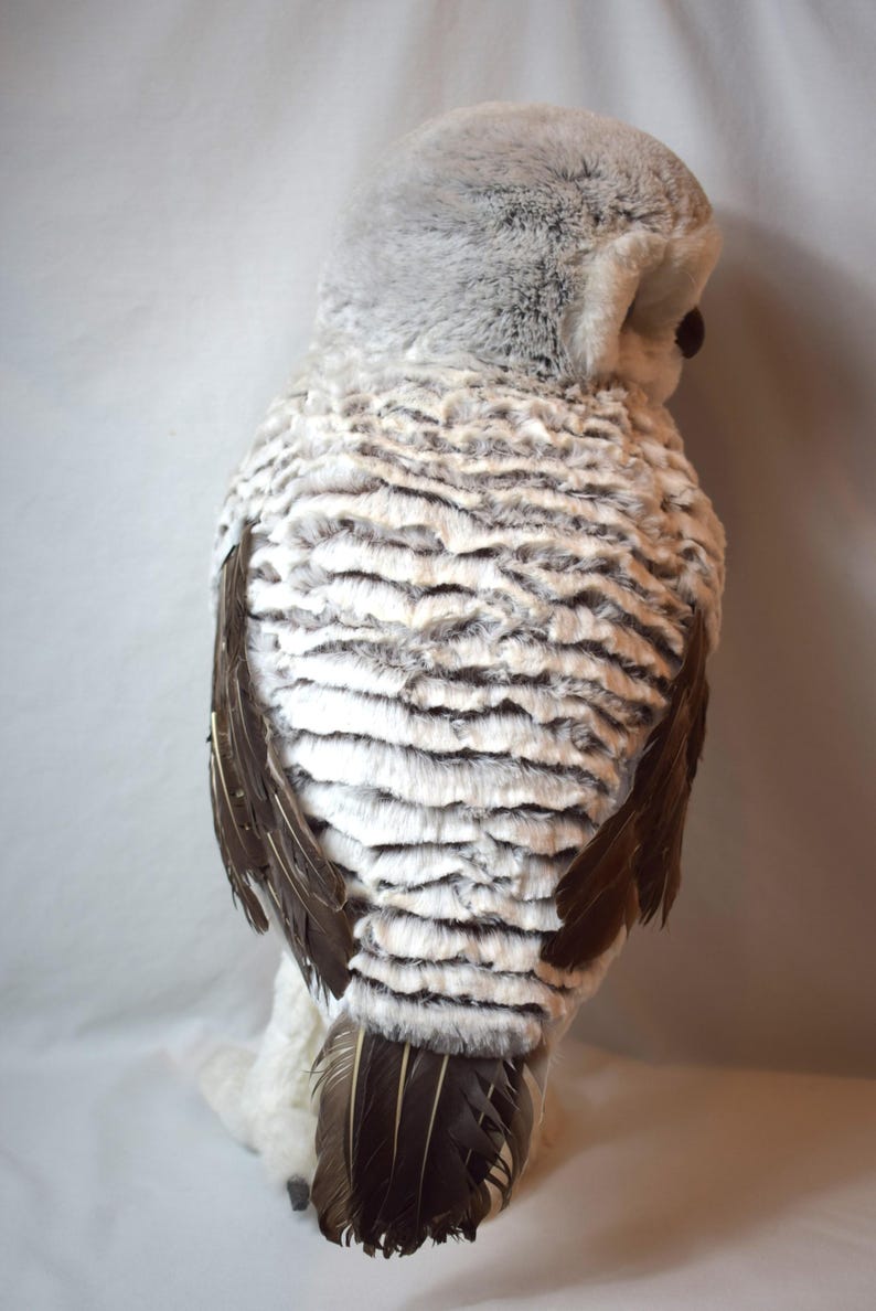 Large Vintage Cardboard Feathers and Foam Core Snowy Owl Centerpiece 20 ...
