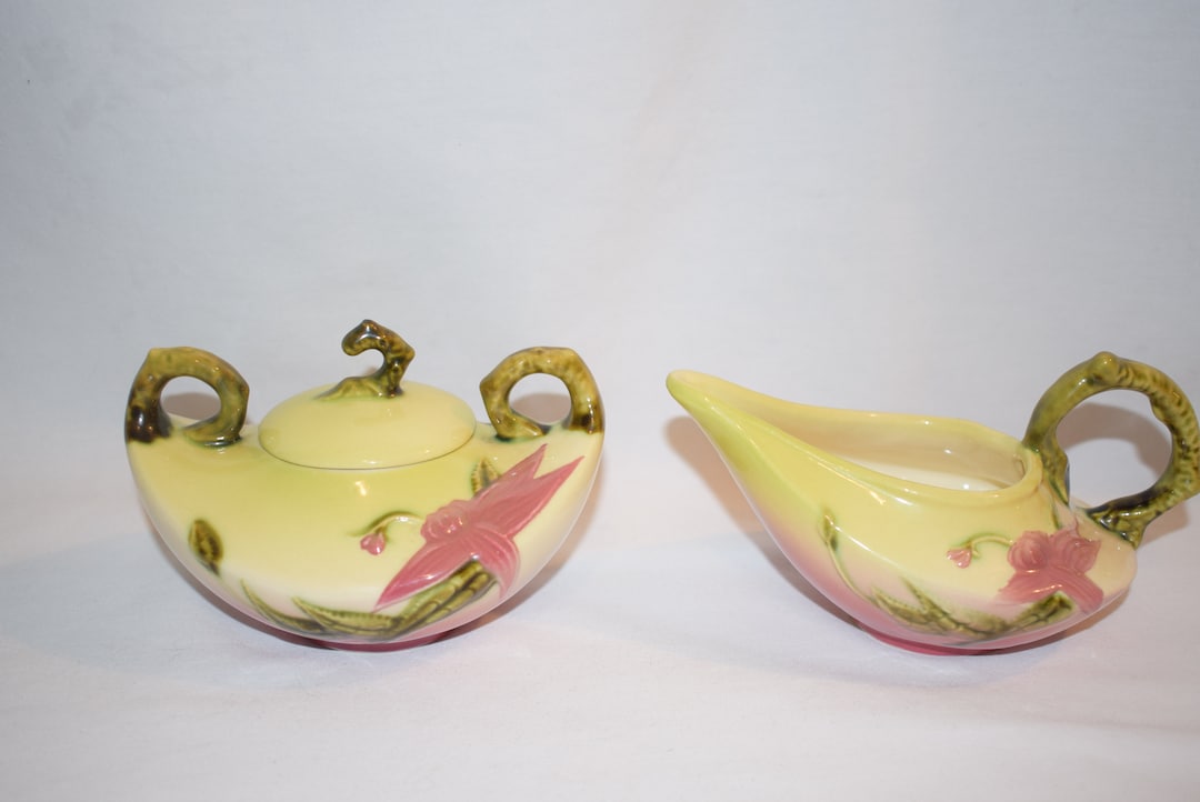 Vintage Hull Pottery Woodland Collection Cream W27 & Sugar W/lid W28 - Etsy