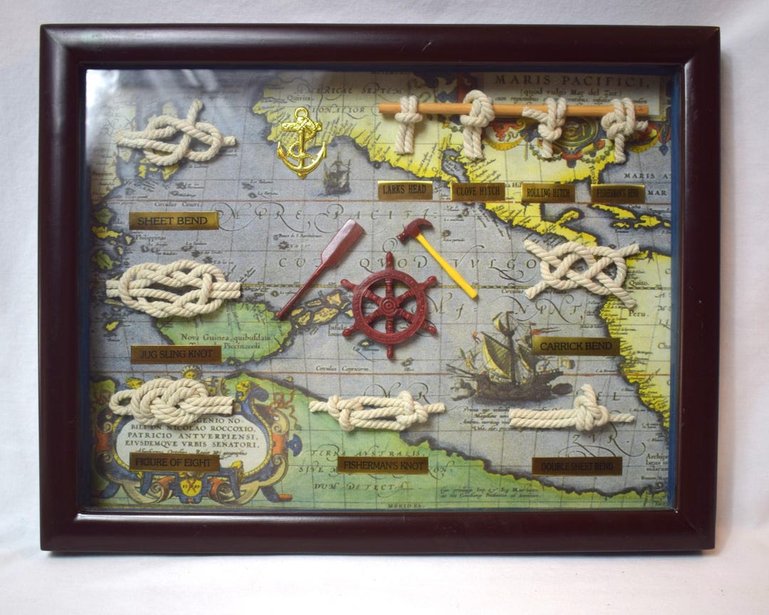 Vintage Mann Nautical Ship Sailor 10 Knots Shadowbox Display - Etsy