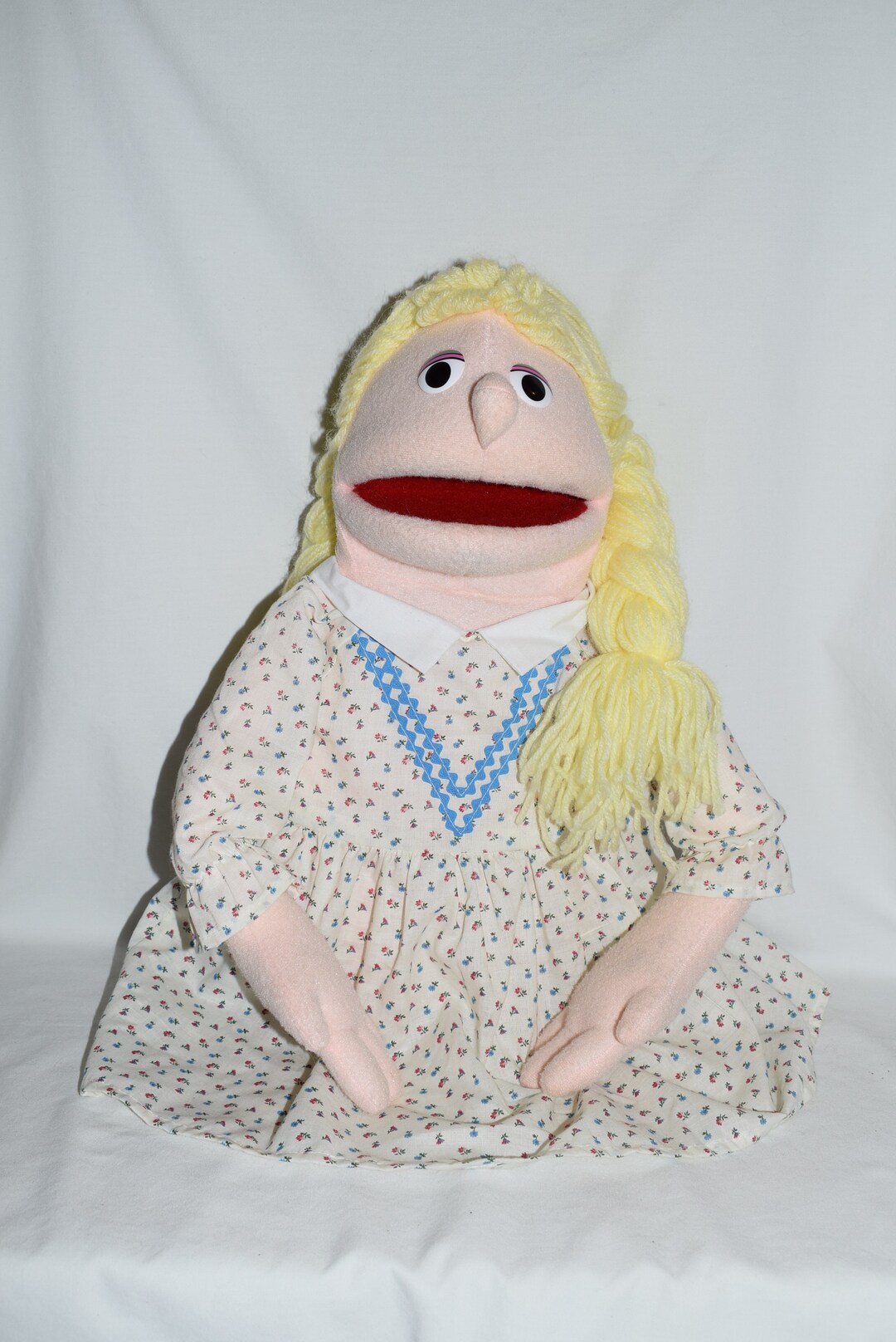 Vintage Ventriloquist Yellow Hair Girl Plush Puppet - Etsy
