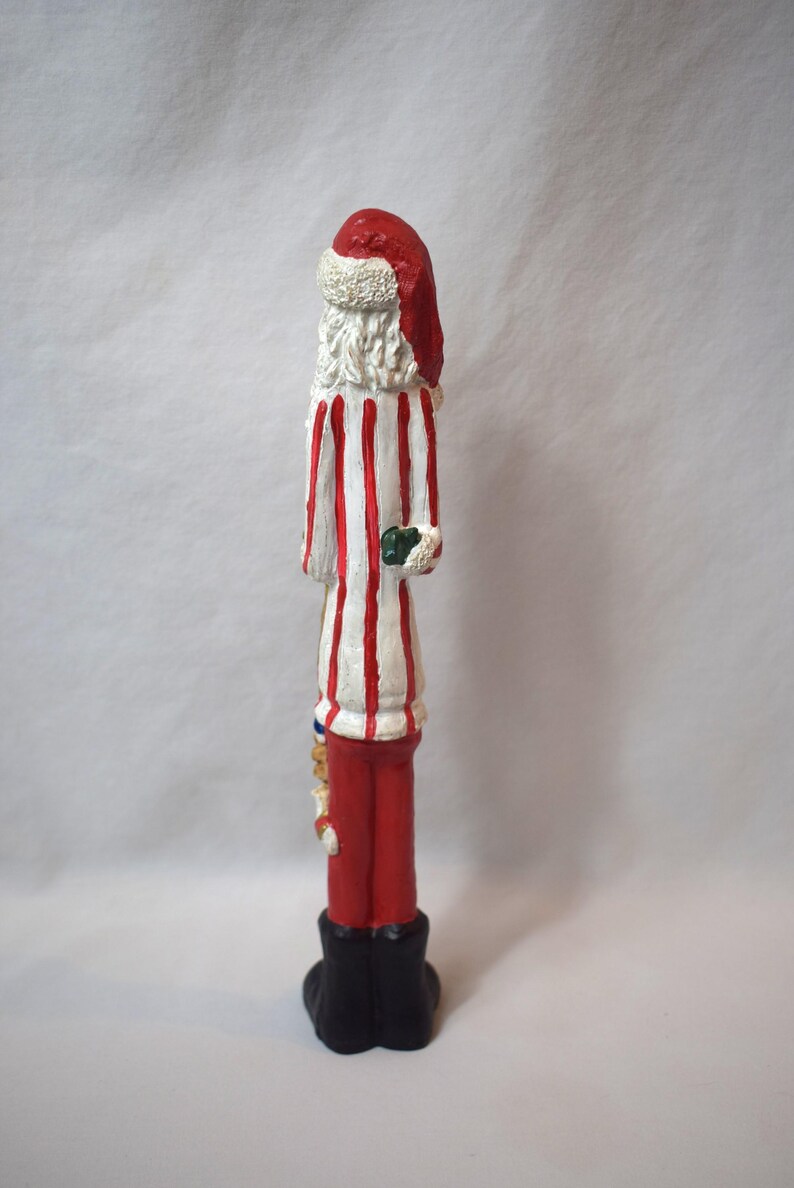 Vintage Resin Skinny Santa Claus Figure With Black Boots and Toys - Etsy