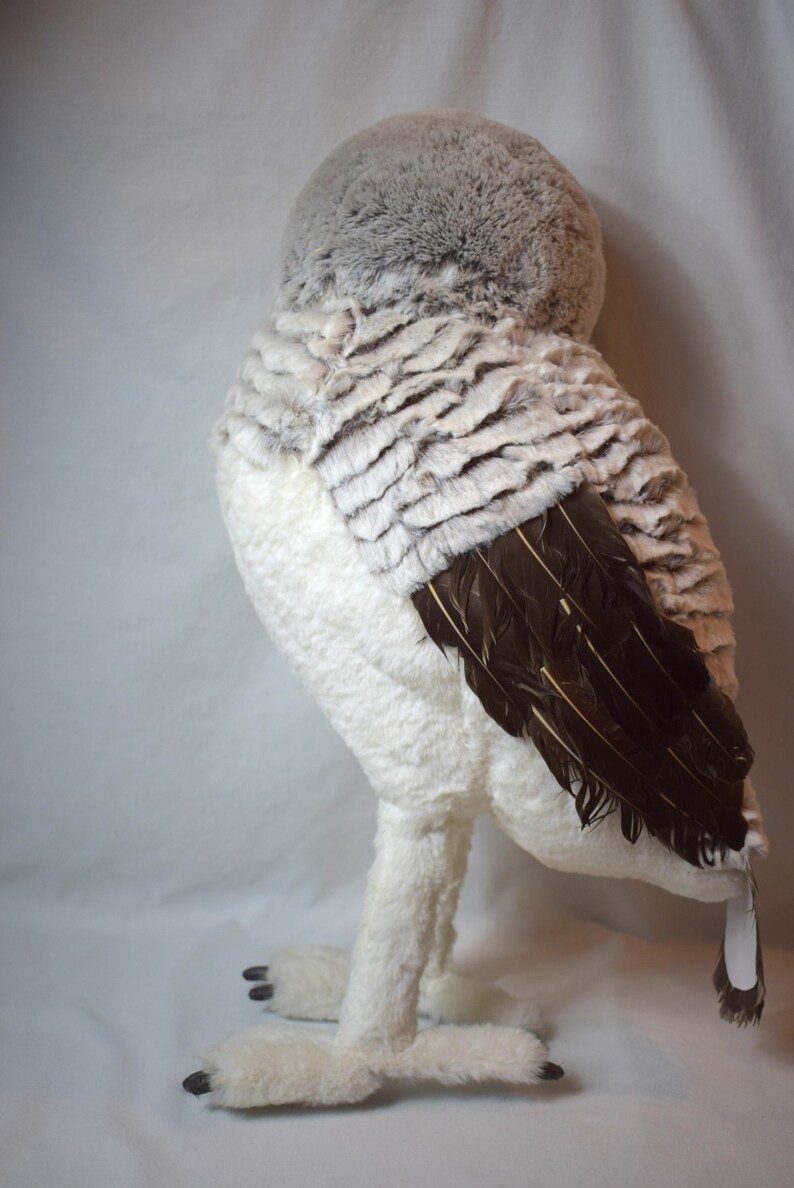 Large Vintage Cardboard Feathers and Foam Core Snowy Owl Centerpiece 20 ...