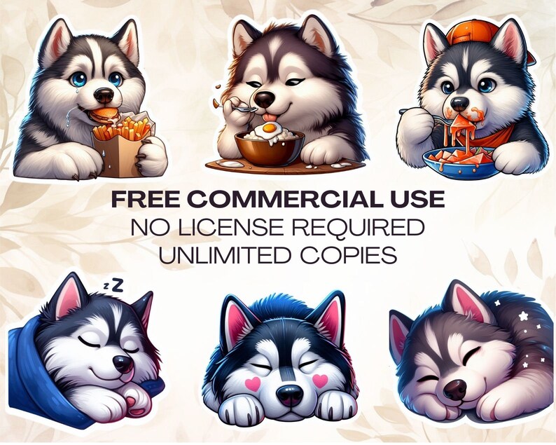 Puppy PNG Images Siberian Husky Clipart Siberian Husky Sticker Clipart ...