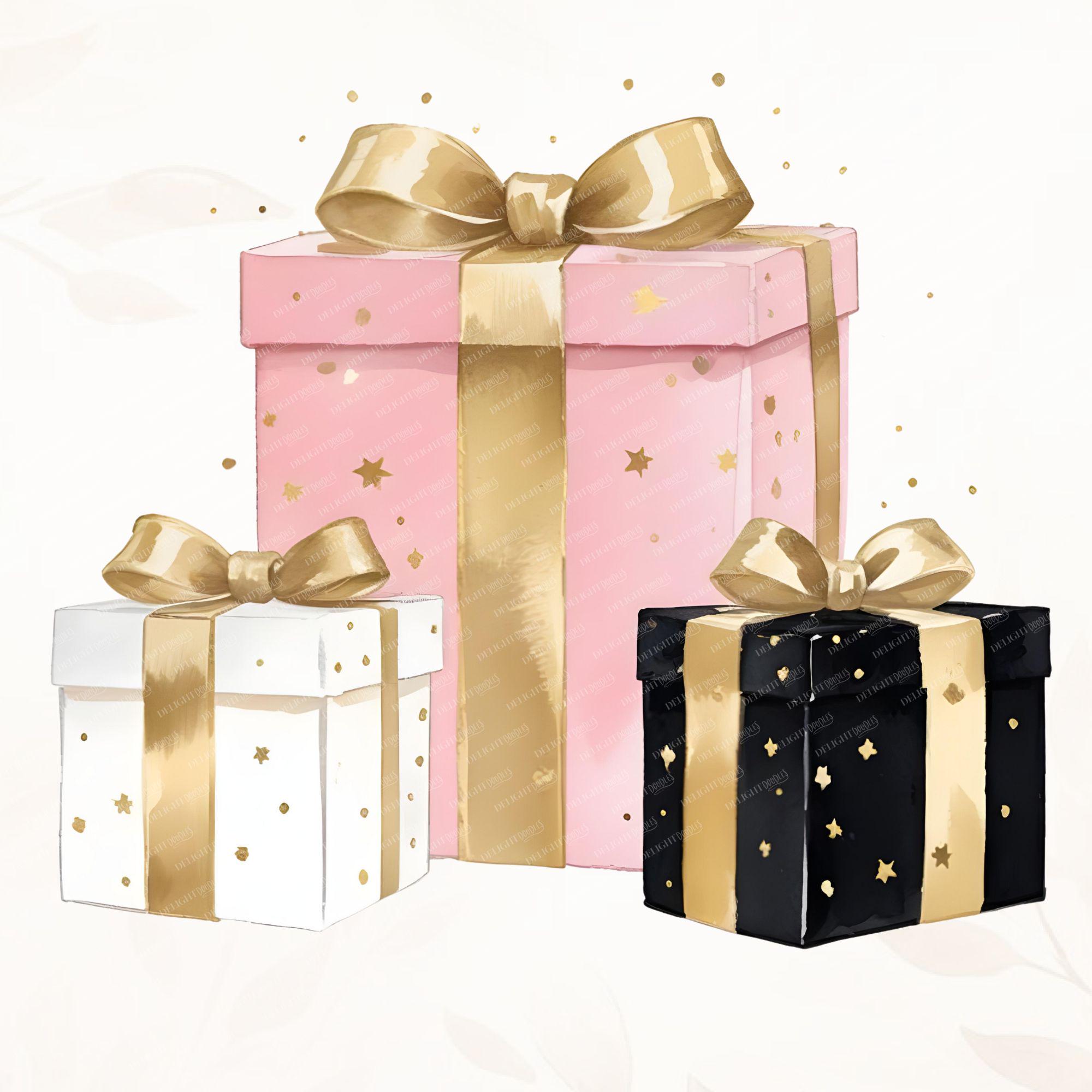 Watercolor New Year Clipart | Happy New Year Boho Cozy Party Pngs ...