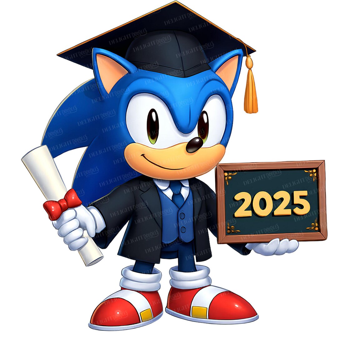 Sonic Graduation PNG Image, Clipart Images, Graphics and Artwork, PNG ...