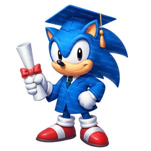 Sonic Graduation PNG Image, Clipart Images, PNG Cute Hedgehog Images ...