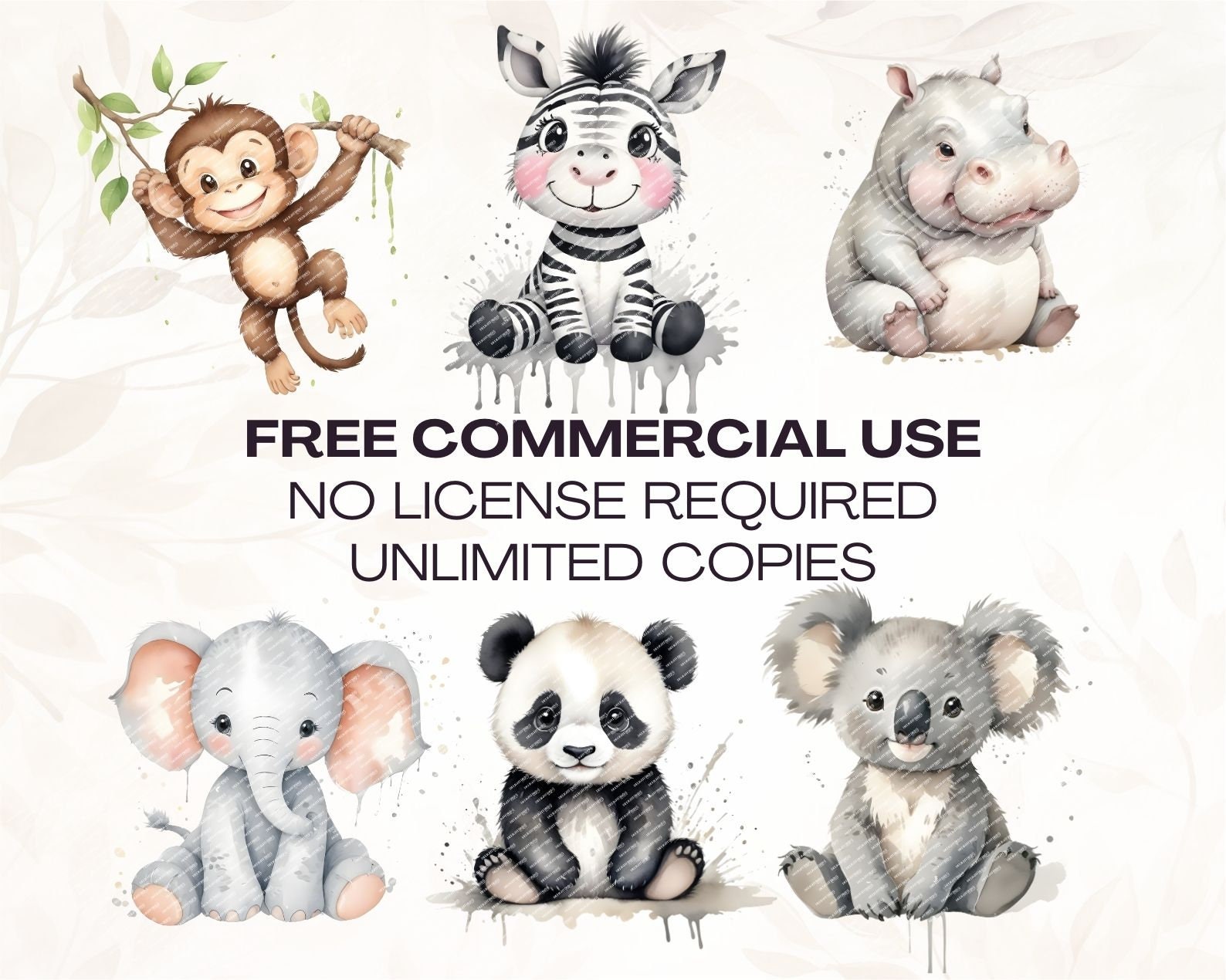 Jungle Adventure Clipart Bundle - Safari Animals Clip Art, Safari Baby ...