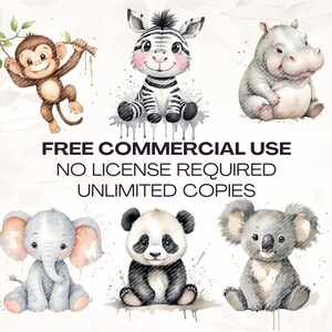 Jungle Adventure Clipart Bundle - Safari Animals Clip Art, Safari Baby ...