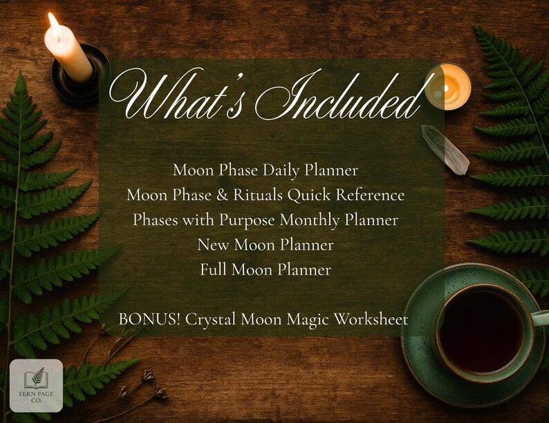 Moon Phase Planner Printable | Lunar Cycle Journal | New and Full Moon ...