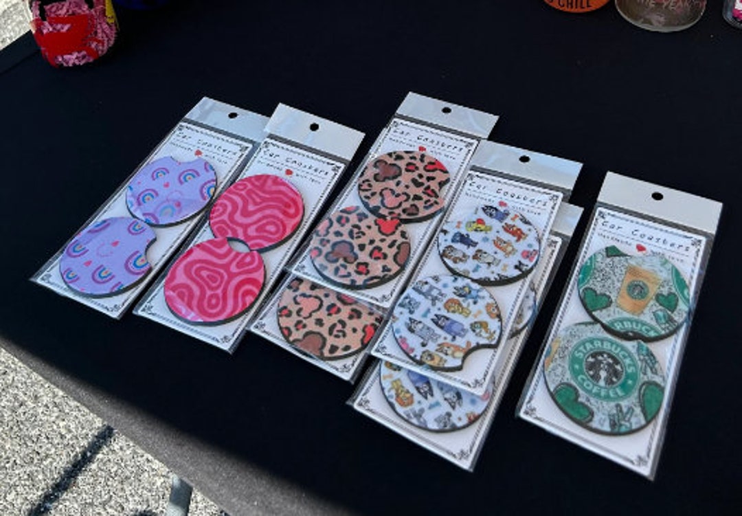 Custom Car Coasters With Your Design Choice - Etsy