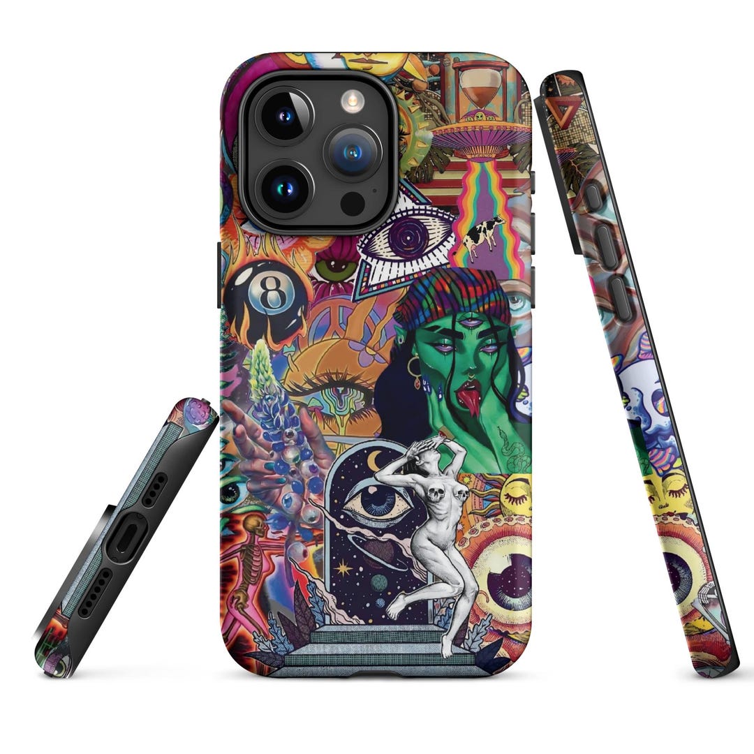 Vintage Psychedelic iPhone Case, Trippy Phone Case, iPhone 15 Pro Max ...