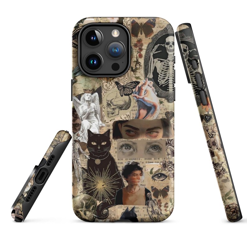 Vintage Collage iPhone Case, Collage Phone Case, iPhone 15 14 13 12 11 ...