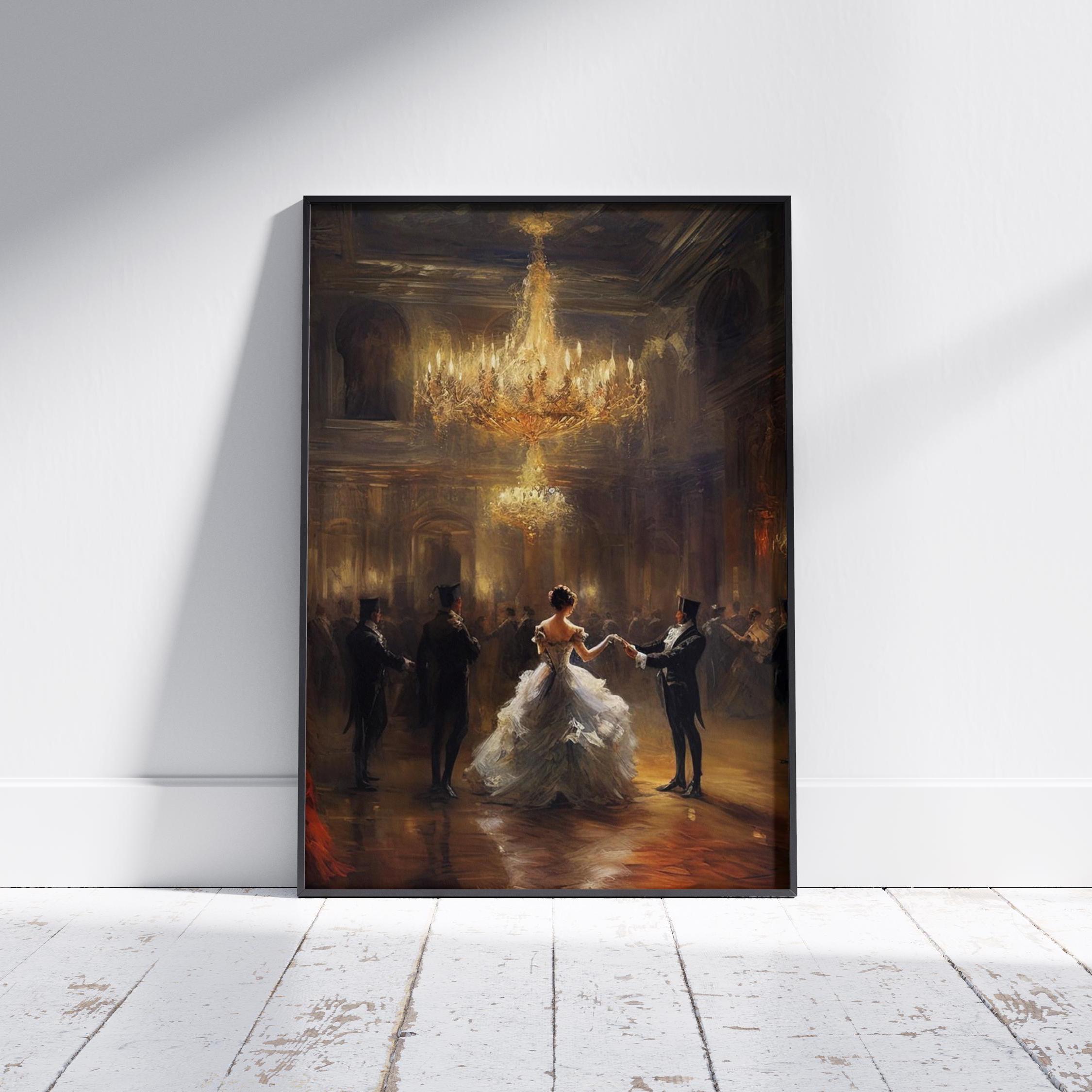 Ballroom Art Print, Couple Dance Art, Romantic Evening Art, Ballroom ...