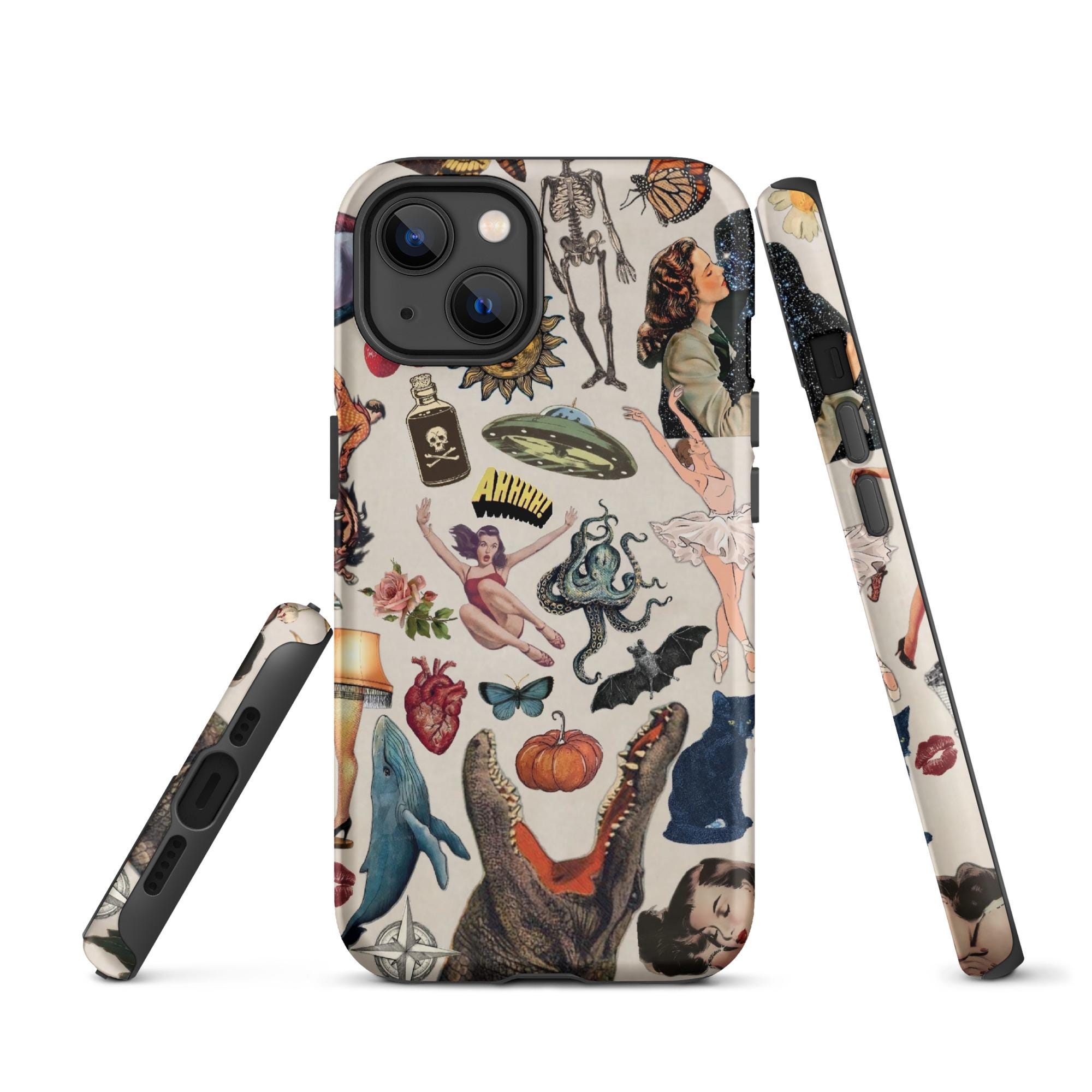 Vintage Aesthetic iPhone Case, Dark Academia Phone Case, iPhone 15 14 ...