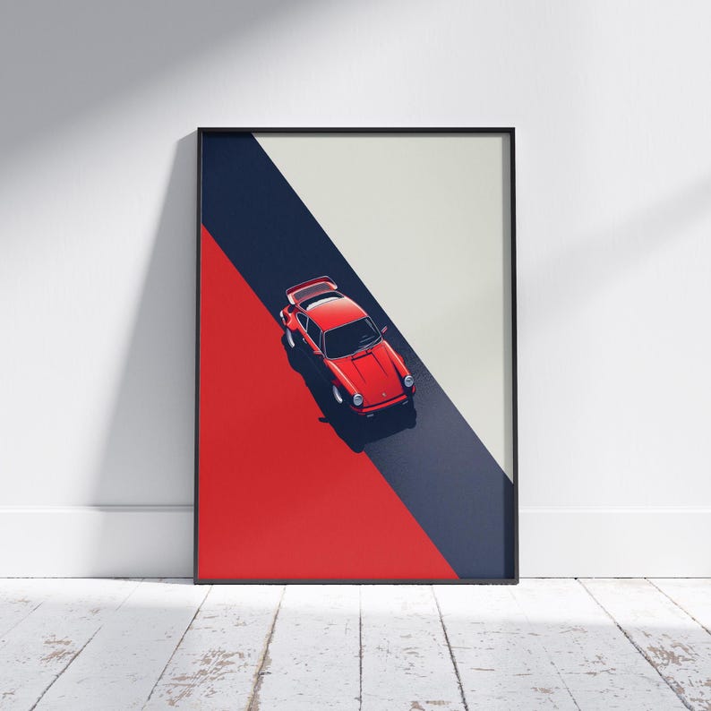 1969 Porsche 911 Art Print, Vintage Porsche Art, Supercar Wall Art ...