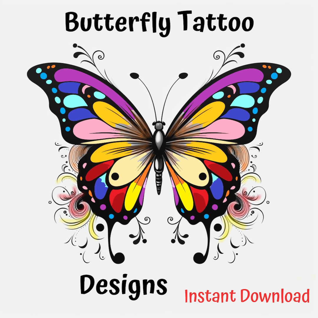 Butterfly Tattoo Designs, Butterfly, Tattoos - Etsy