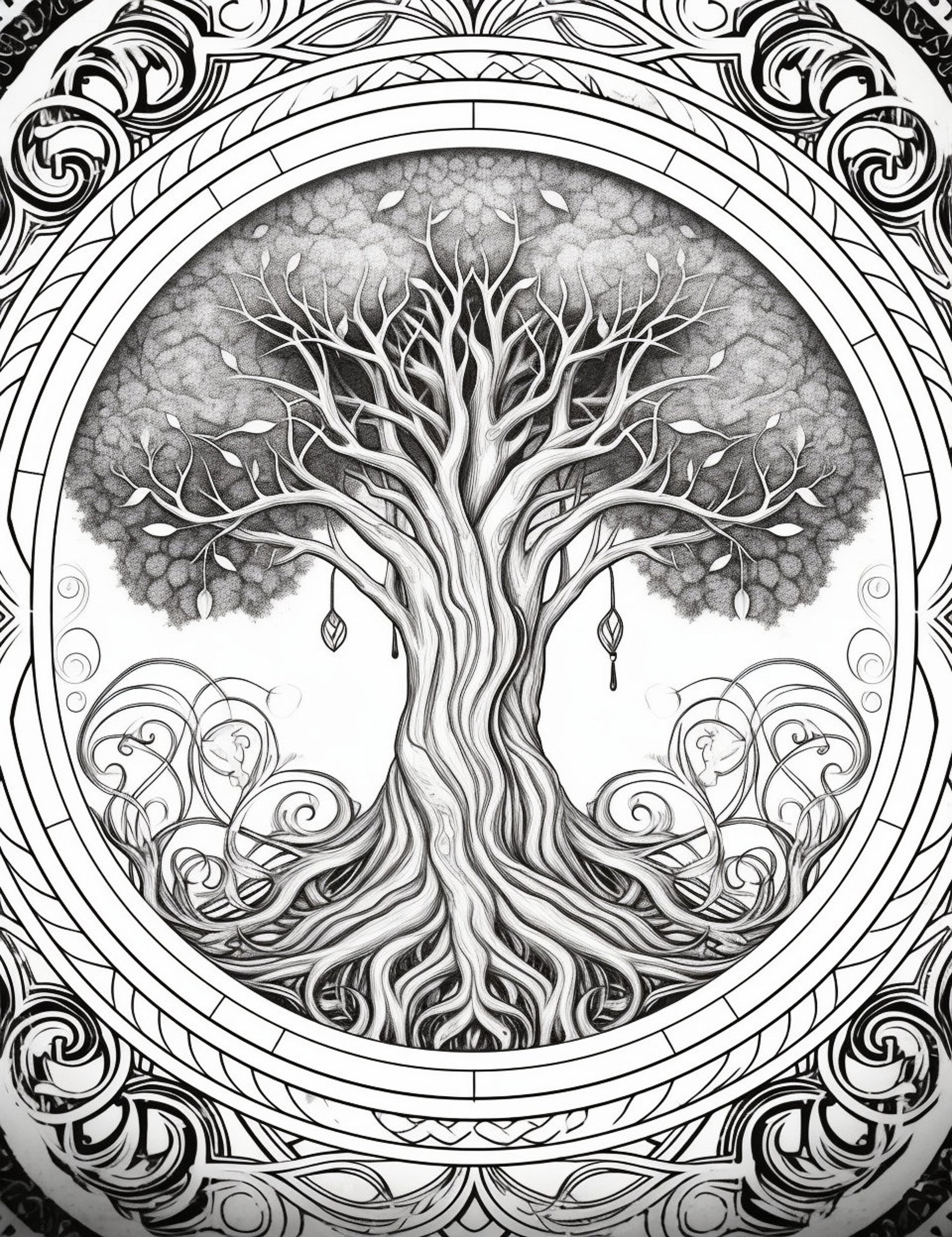 Tree of Life Coloring Page, Coloring Pages, Tree of Life, Adult ...