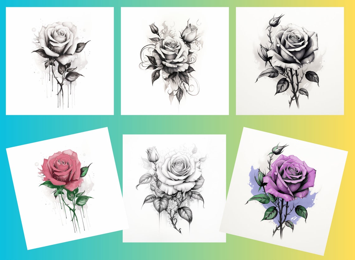 Rose Tattoo Designs, Rose Tattoos, Roses, Tattoos - Etsy