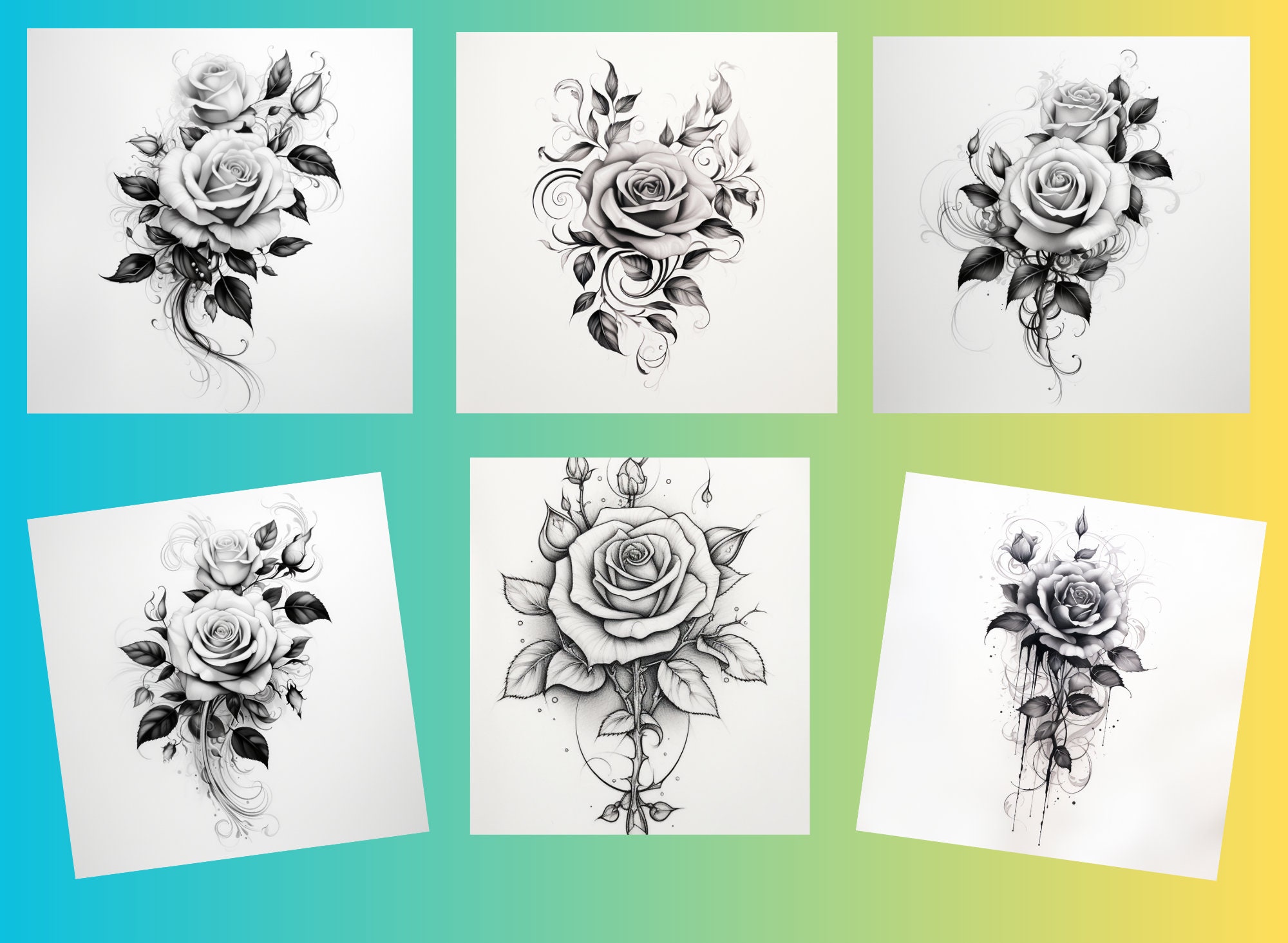 Rose Tattoo Designs, Rose Tattoos, Roses, Tattoos - Etsy