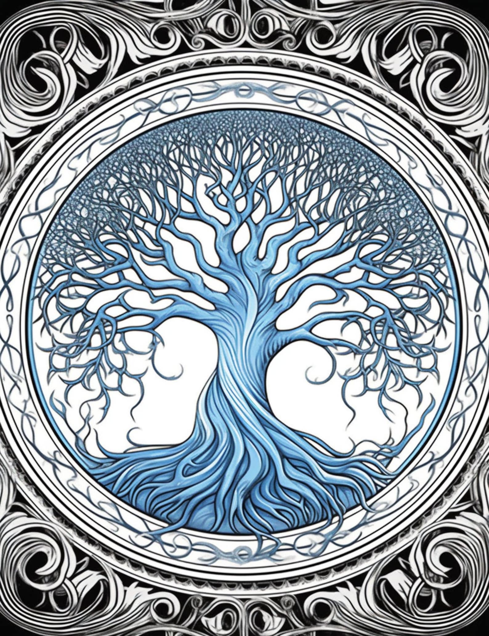 Tree of Life Coloring Page, Coloring Pages, Tree of Life, Adult ...