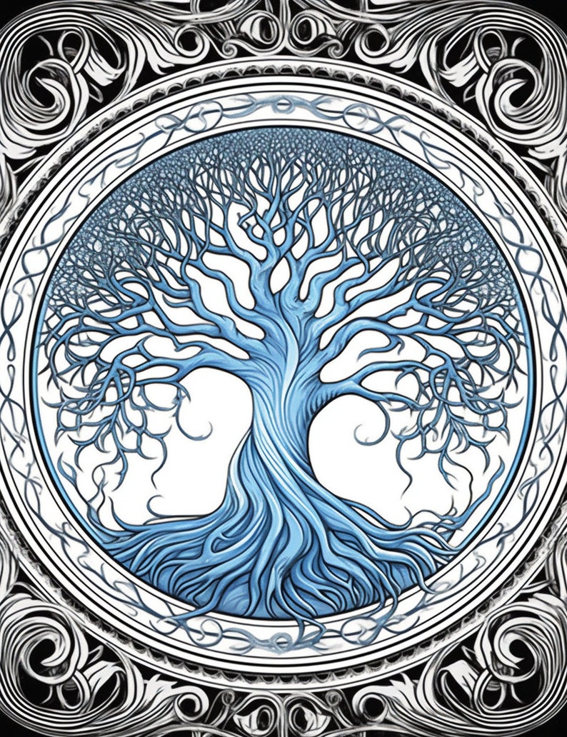 Tree of Life Coloring Page, Coloring Pages, Tree of Life, Adult ...