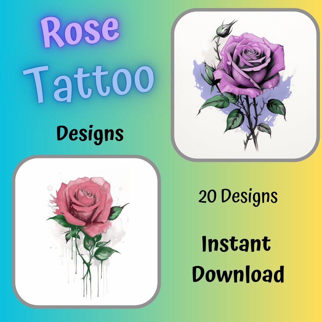 Rose Tattoo Designs, Rose Tattoos, Roses, Tattoos - Etsy