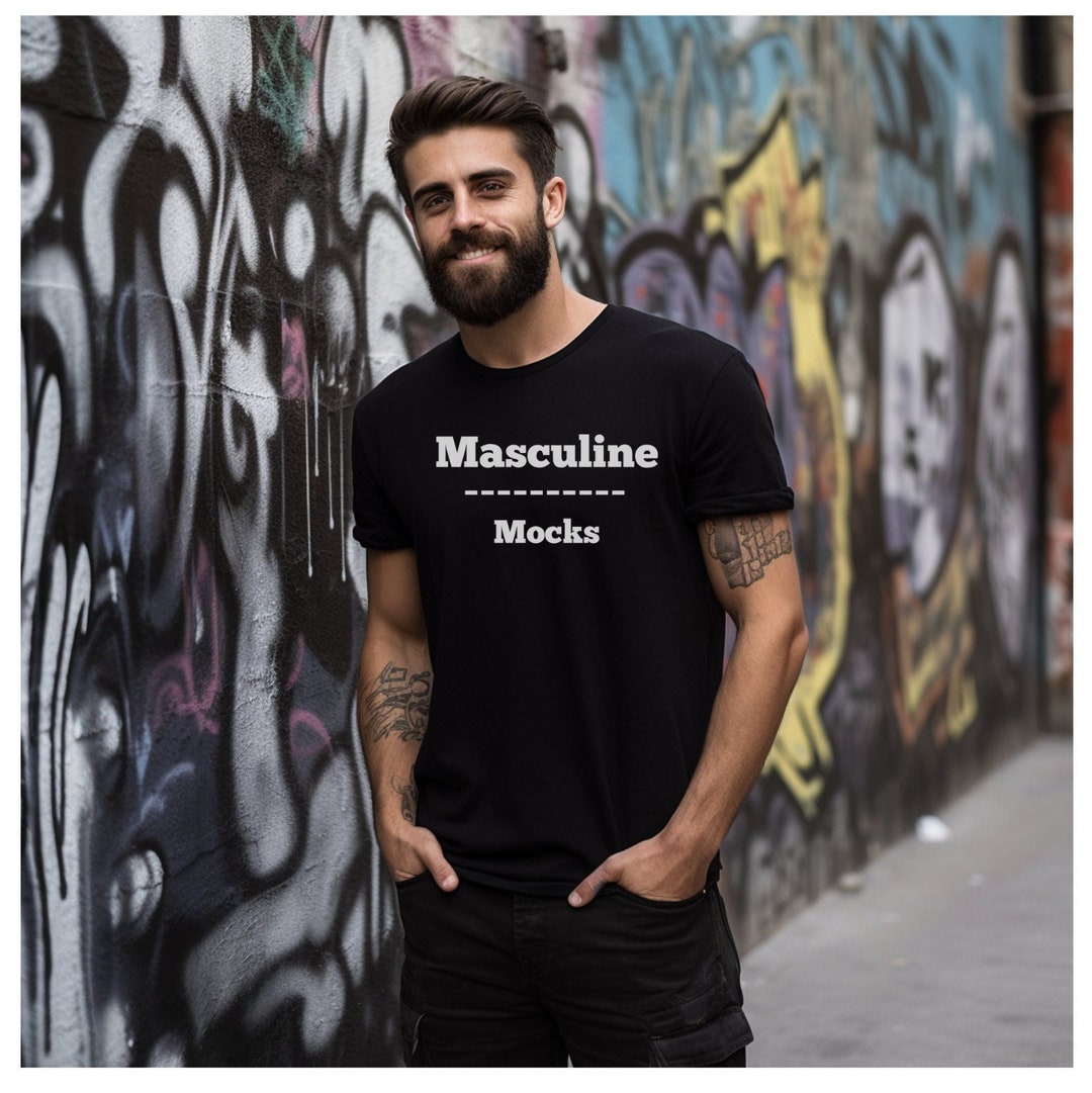 Masculine Mockups, Male Mockups, Tshirt Mocks, Model Mock-ups, Manly ...
