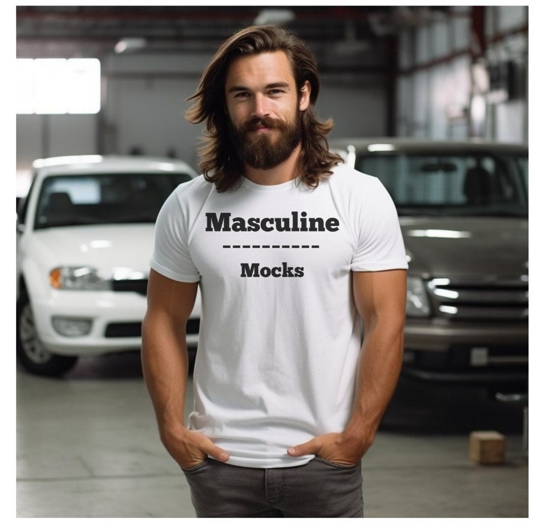 Masculine Mockups, Male Mockups, Tshirt Mocks, Model Mock-ups, Manly ...