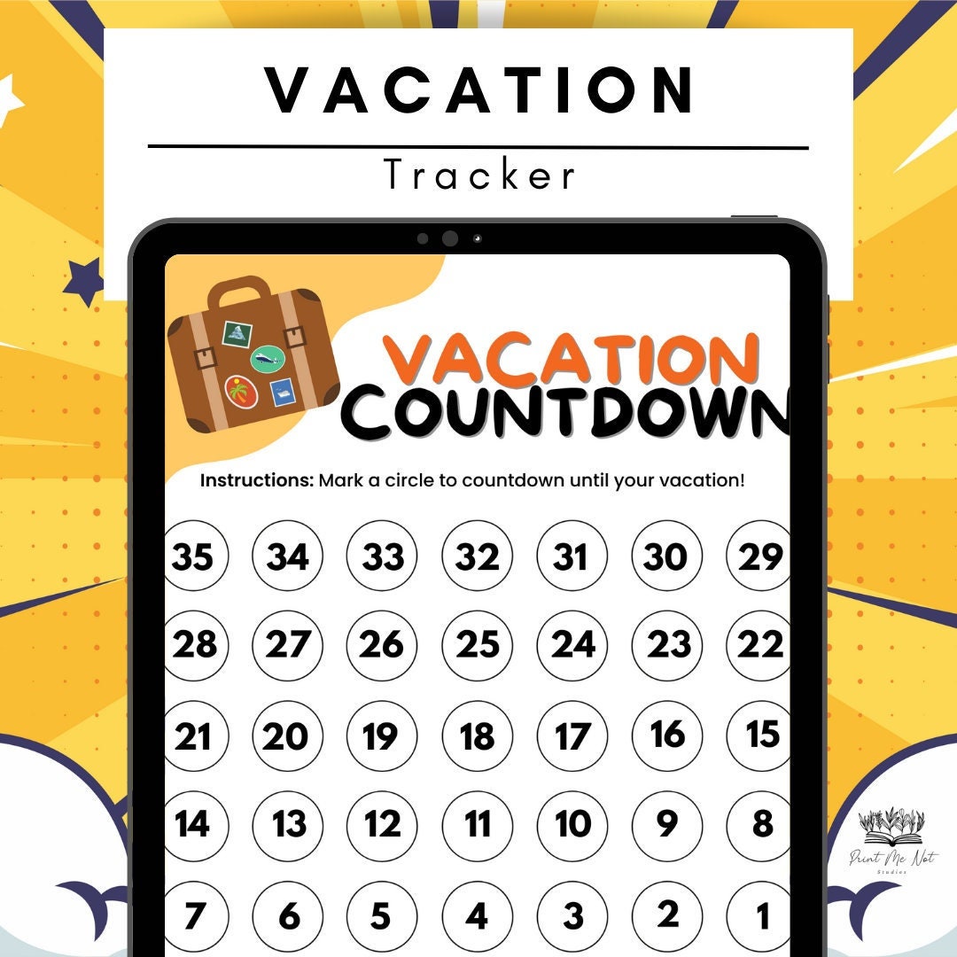 Vacation Countdown for Kids - Etsy