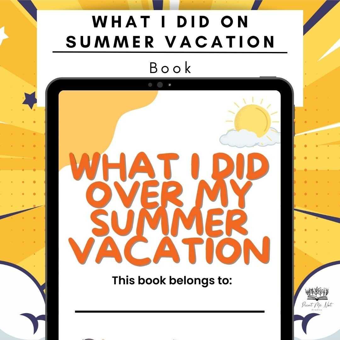 What I Did on Summer Vacation Booklet for Kids - Etsy