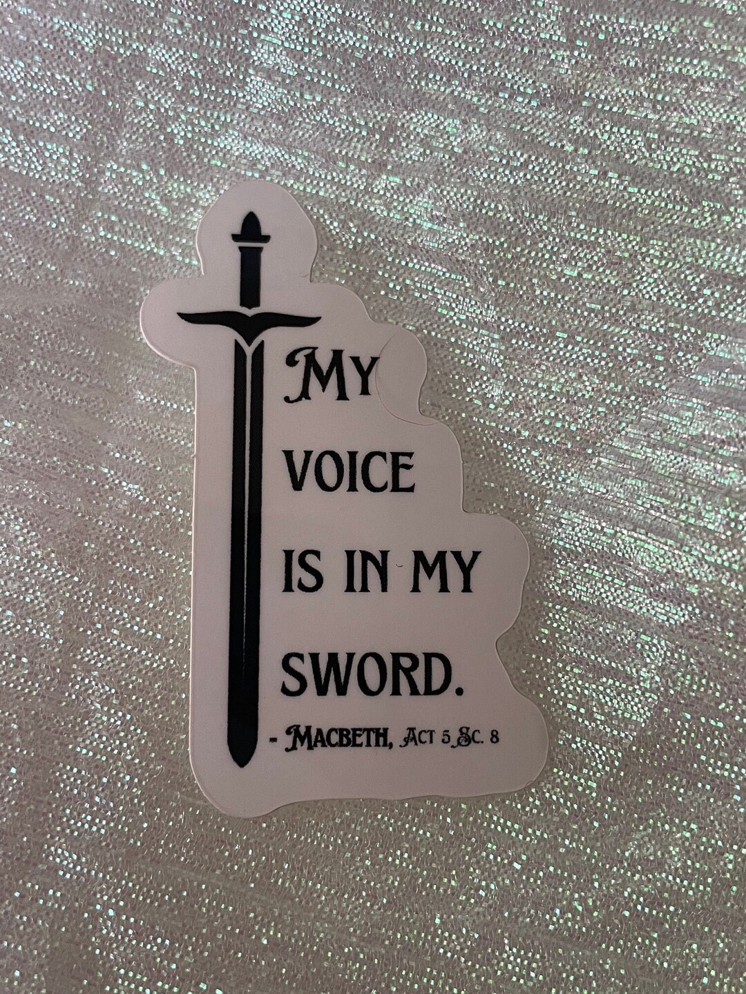 Macbeth my Voice is in My Sword Mini Stickers - Etsy