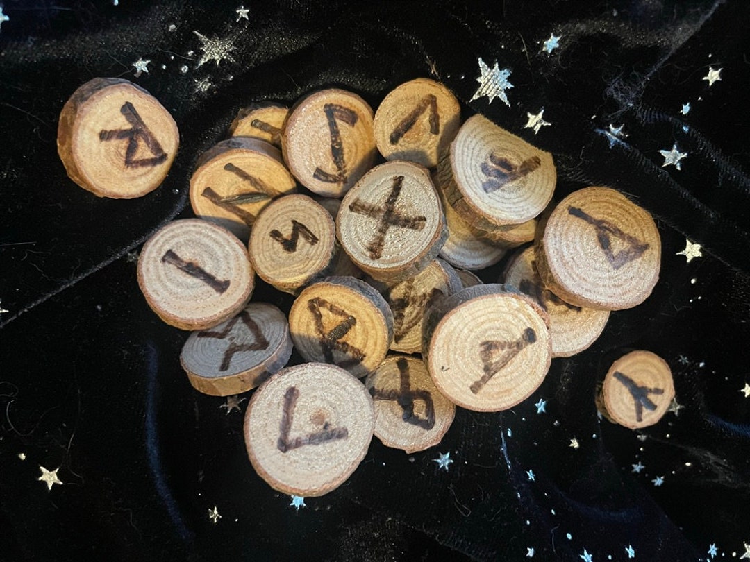 Hand-burned Wooden Runes - Etsy