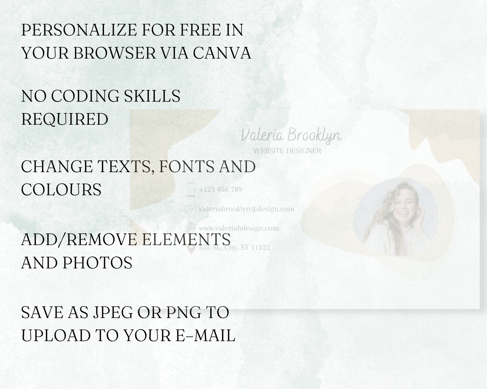 Business Email Signature Template Canva Email Signature Outlook Gmail ...