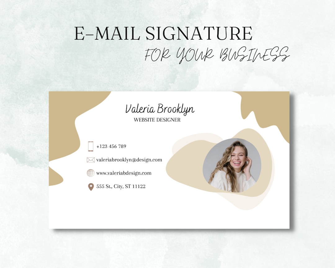 Business Email Signature Template | Canva Email Signature | Outlook ...