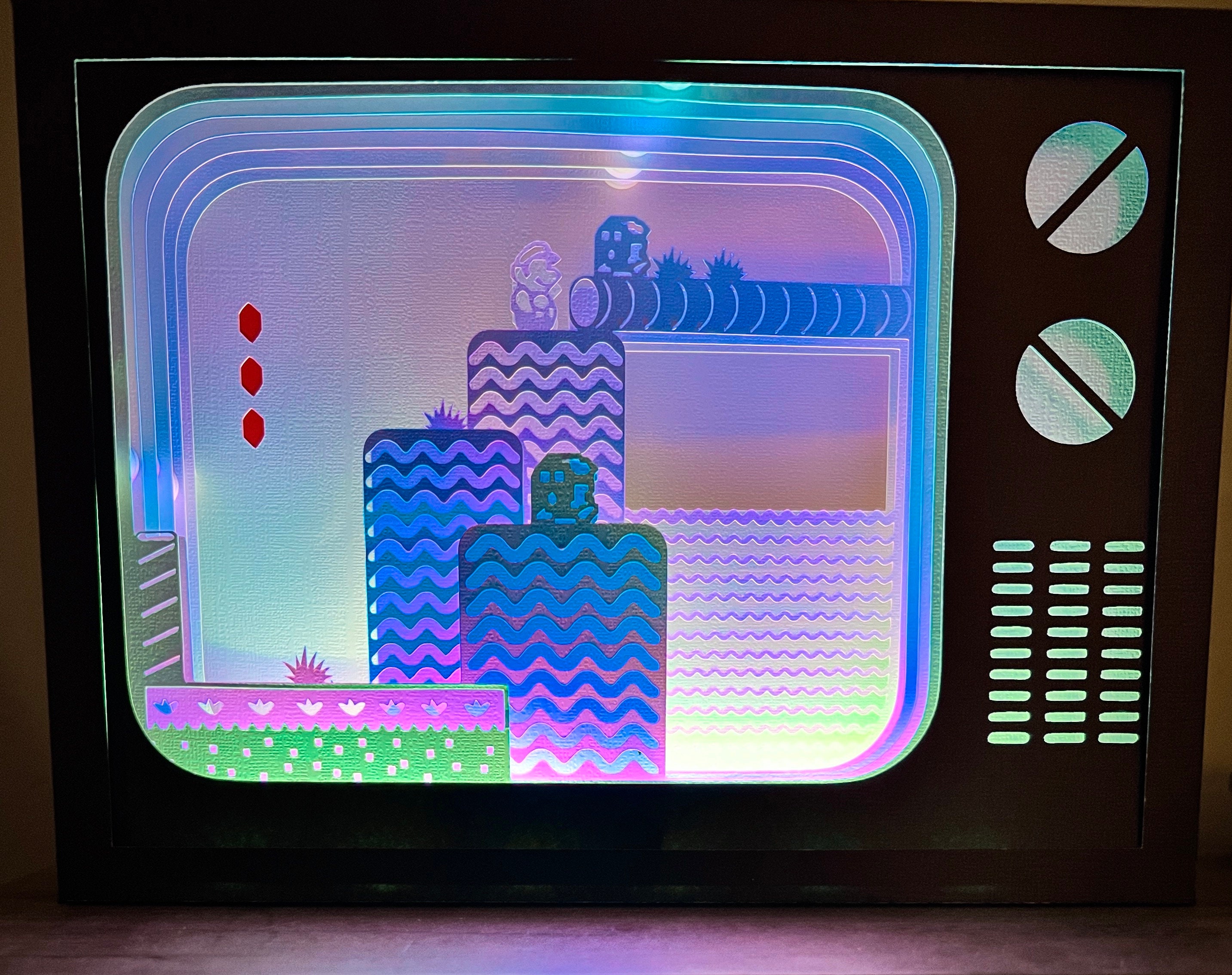 Super Mario 2 Retro TV Lightbox - Cut Files / SVG - Etsy