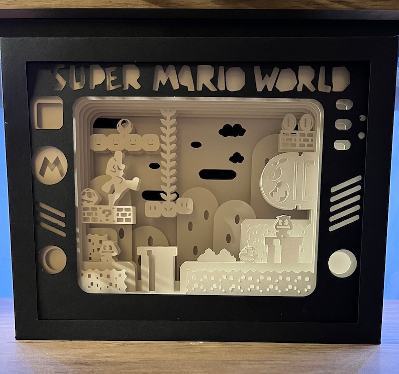 Super Mario World Lightbox Scene - SVG / Cut Files - Etsy