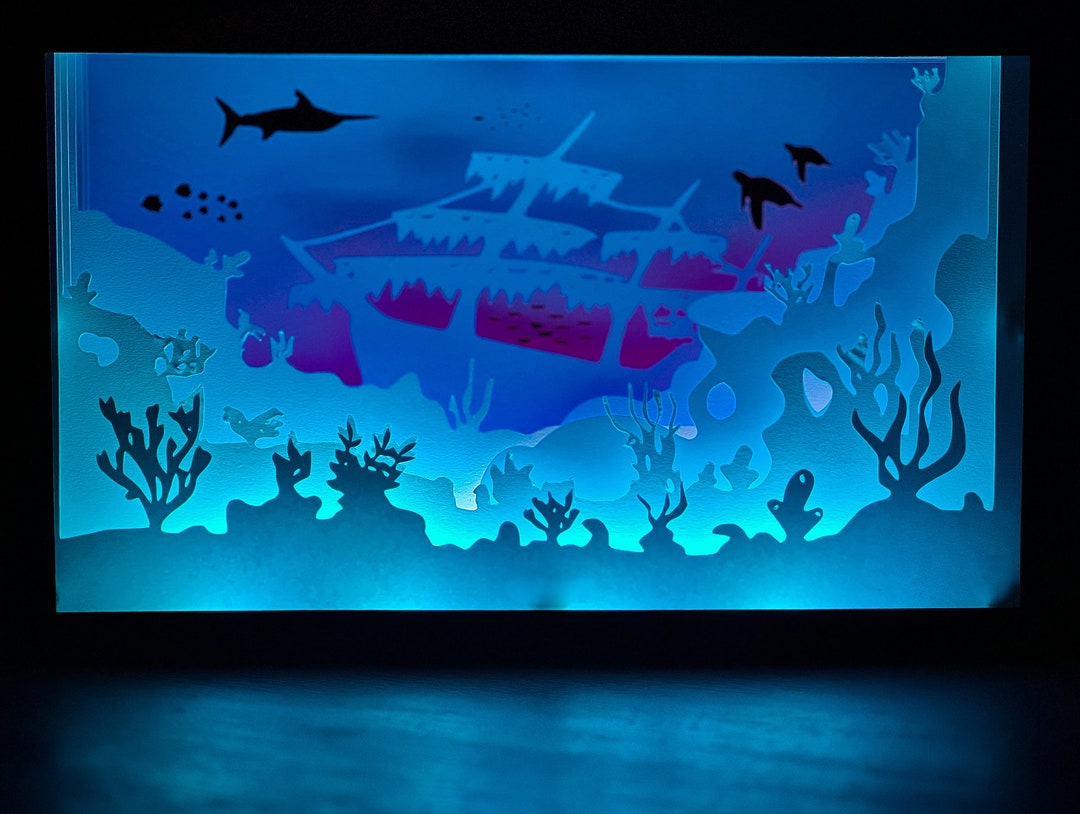 The Sunken Ship Lightbox Scene - SVG / Cut Files - Etsy
