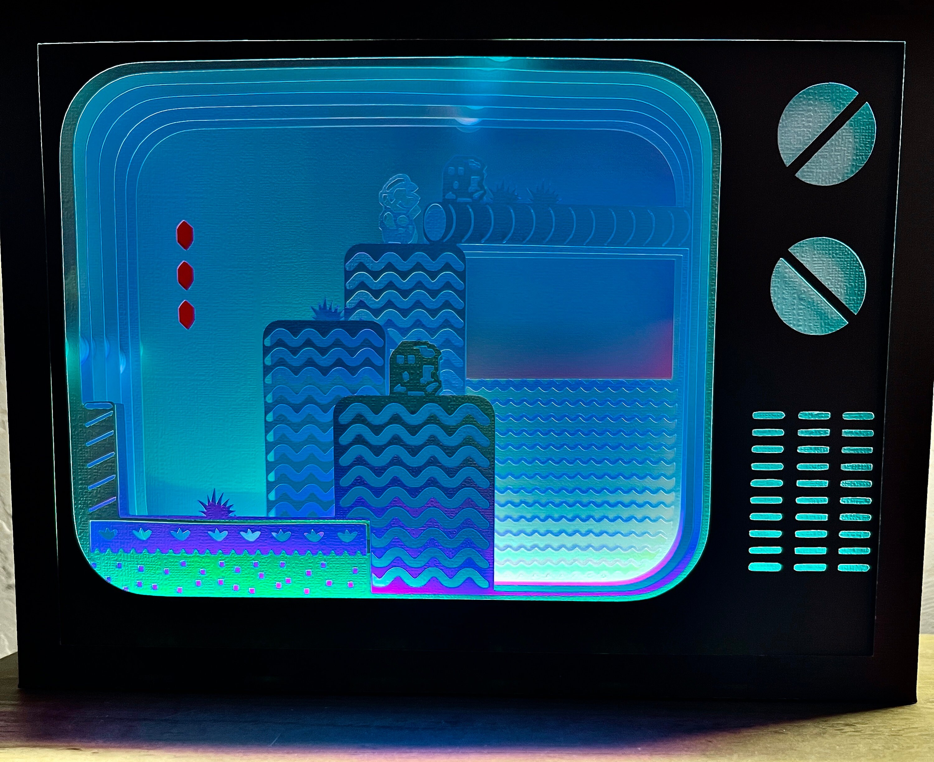 Super Mario 2 Retro TV Lightbox - Cut Files / SVG - Etsy